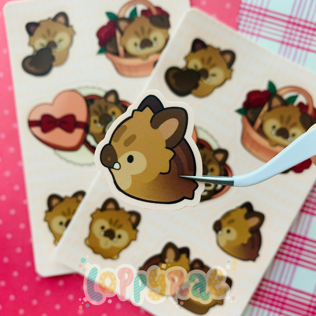 02/24 Patreon: "Truffle Pig" Sticker Sheet – LoppyRae